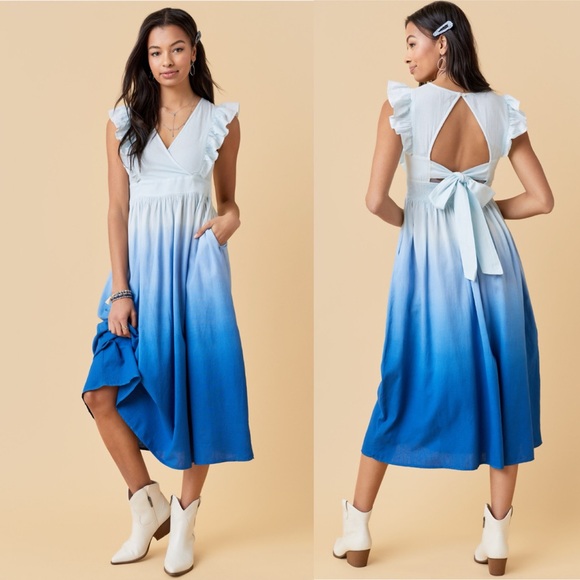 Francesca's Collections | Dresses | Francescas Collection Rayven Ombre Midi Dress | Poshmark